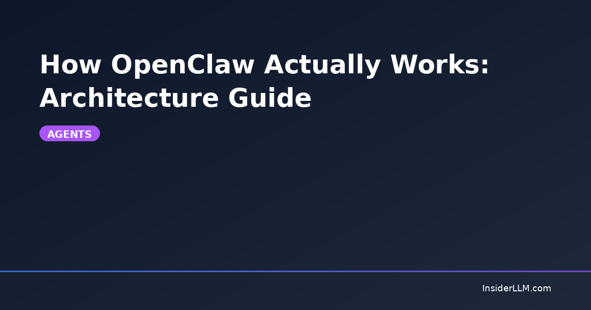 How OpenClaw Actually Works: Architecture Guide | InsiderLLM